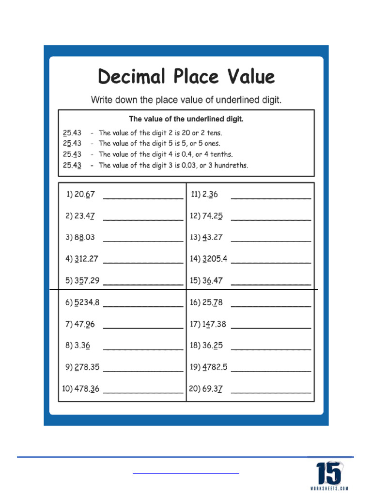 Decimal Place Value DONE | PDF