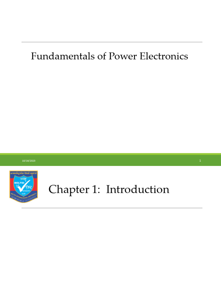 Fundamentals of Power Electronics Ch1 | PDF | Power Electronics | Power Inverter