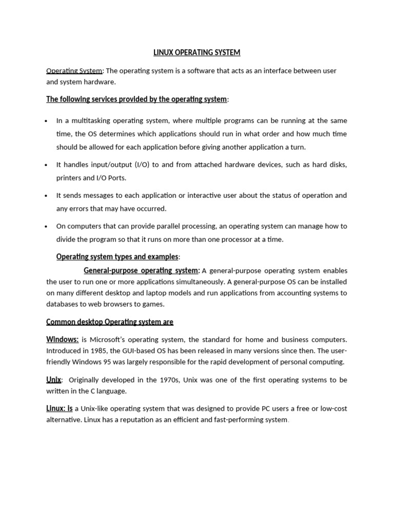 Experiment 4-Linux Operating System | PDF | Operating System | Application Software