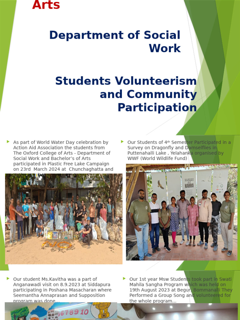 Students Volunteerism and Community Participation | PDF