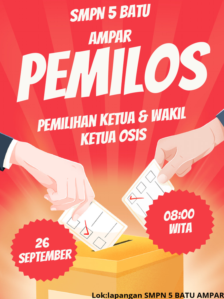 Poster Pemilihan Ketua Osis Modern Ilustratif Merah Putih_20240919 ...