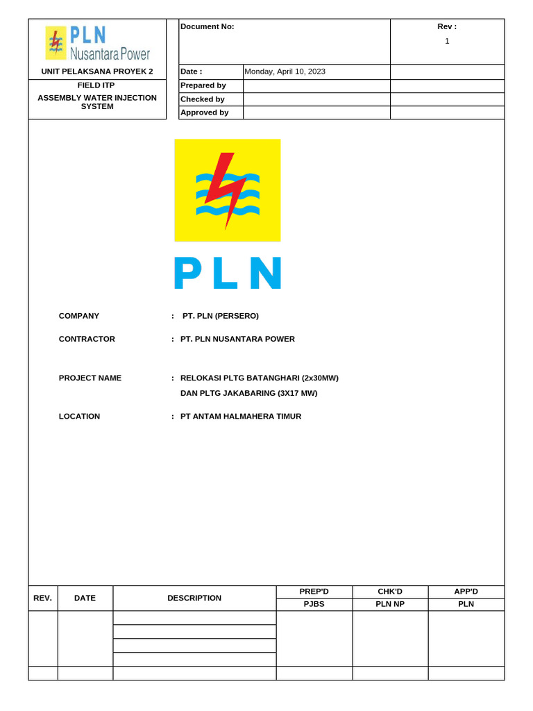 Itp Assembly Water Injetion System | PDF