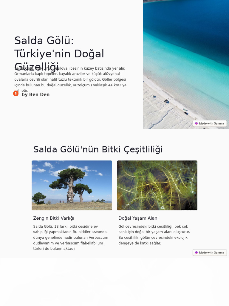 Salda Golu Turkiyenin Dogal Guzelligi | PDF