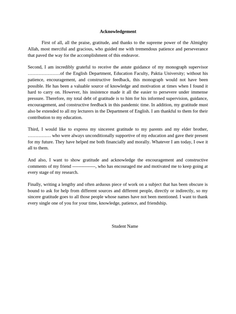 Acknowledgement& Preface | PDF | Gratitude