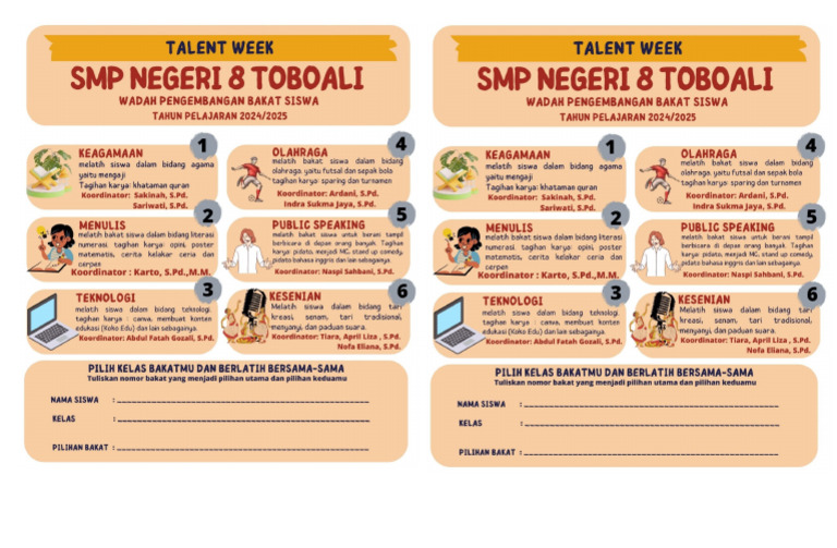 Blangko Talent Week | PDF