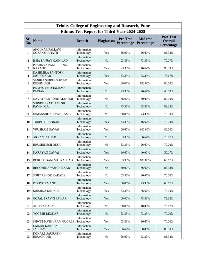 Ethnus Test Report TE IT Dept | PDF