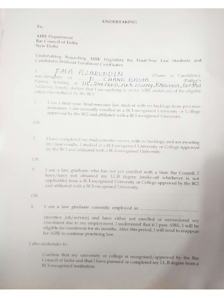 UNDERTAKING LETTER-compressed | PDF