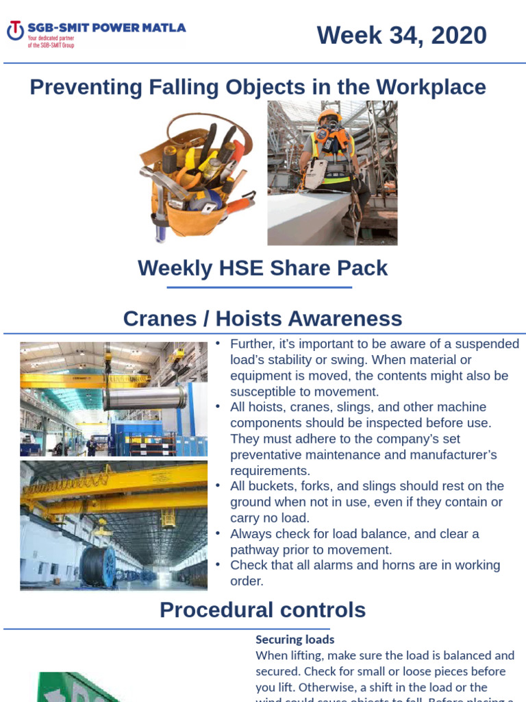 Week 34 HSE Share Pack | PDF | Crane (Machine)