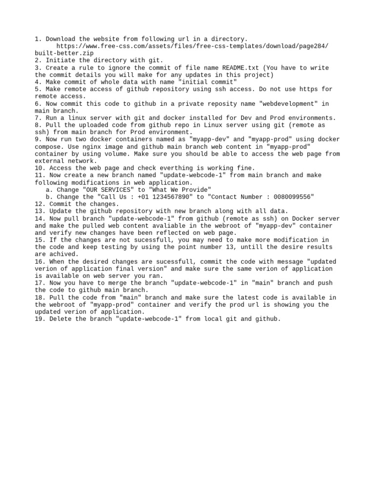 Git Assignment | PDF