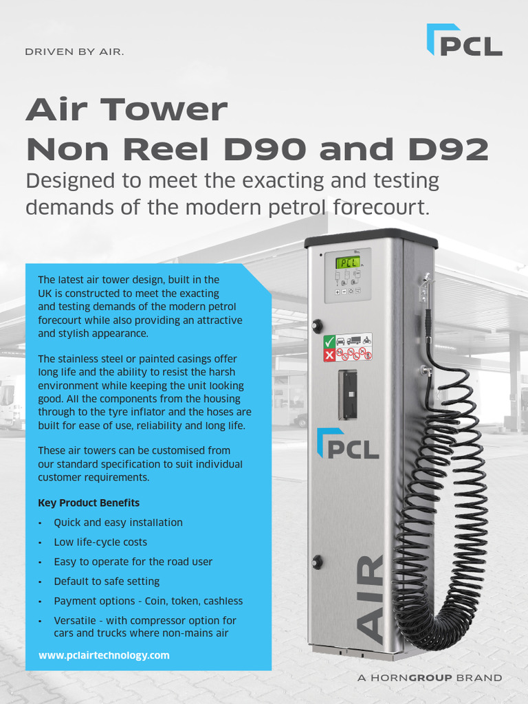PCL D90 D92 Air Tower Datasheet | PDF | Manufactured Goods