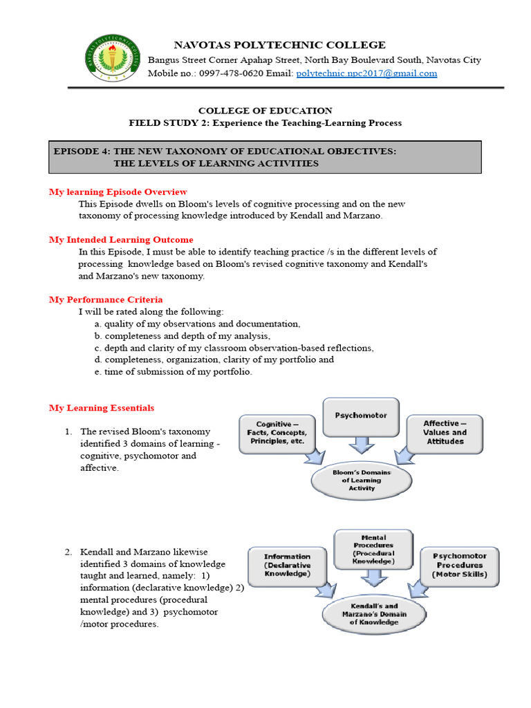 Field Study 2 Episode 4 - Group 1 | PDF | Learning | Teachers