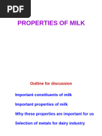 Physical Properties of Milk | PDF | Milk | Density