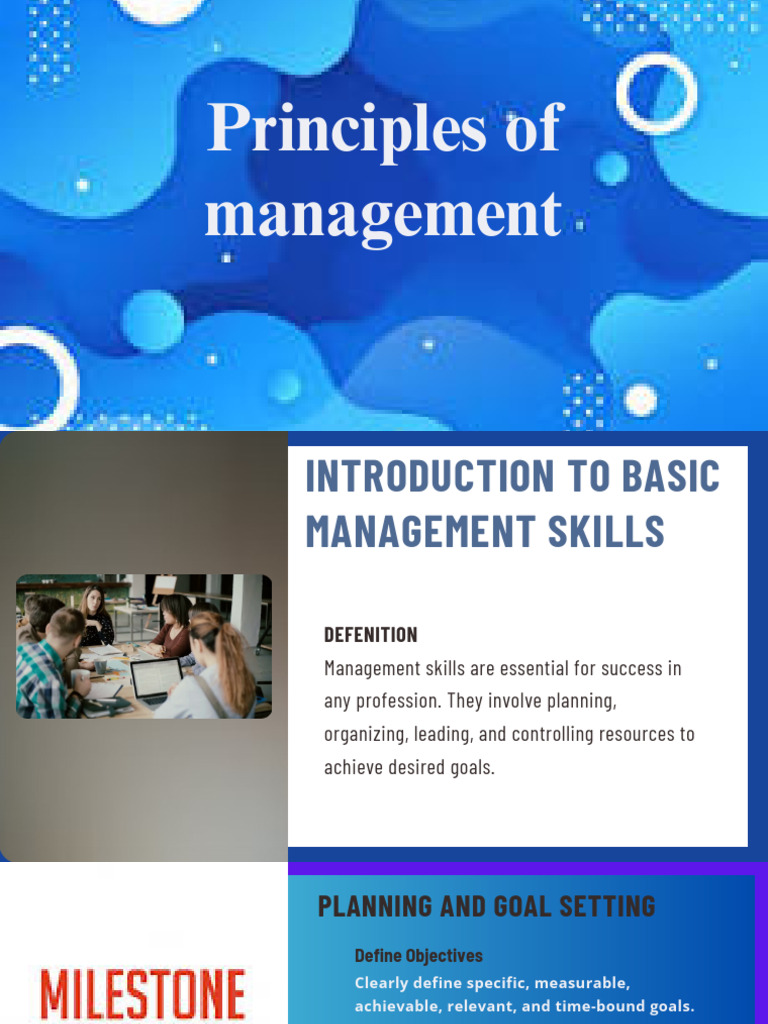 Introduction To Basic Management Skills | PDF | Communication | Goal