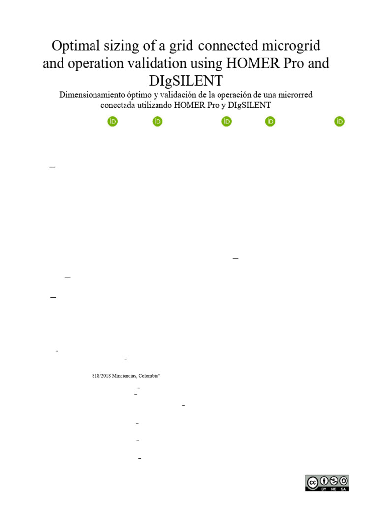 Optimal Sizing Of A Grid Connected Microgrid And Operation Validation