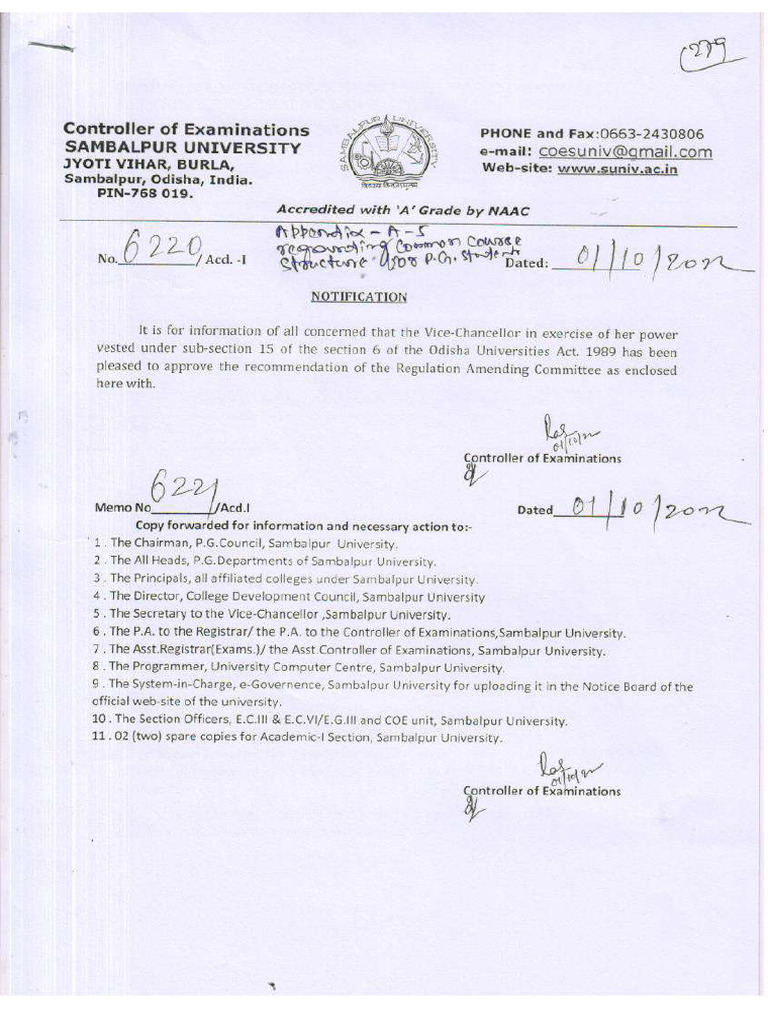 Appendix - A-5 (P.G. Course Structure) | PDF
