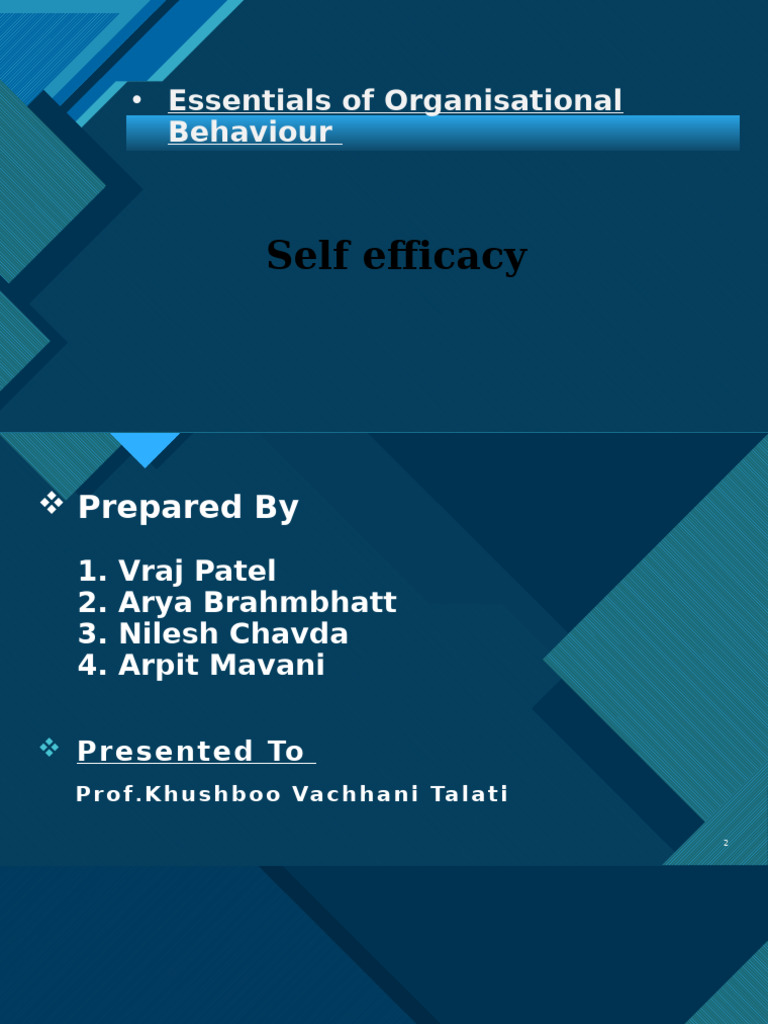 Essentials of Organisational Behaviour | PDF | Self Efficacy | Applied ...