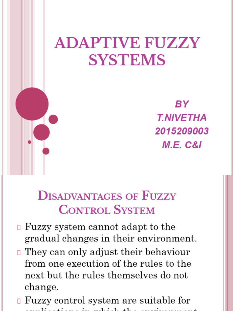Adaptive Fuzzy Systems | PDF | Learning | Fuzzy Logic