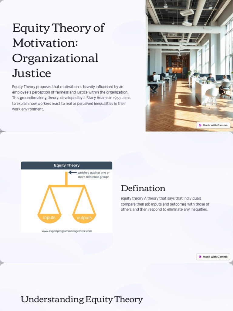 Understanding Equity Theory in Workplaces | PDF | Psychological ...