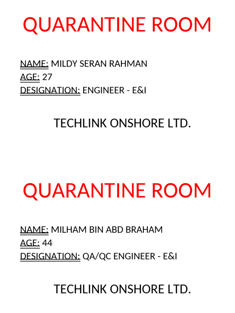 Quarantine Sign | PDF