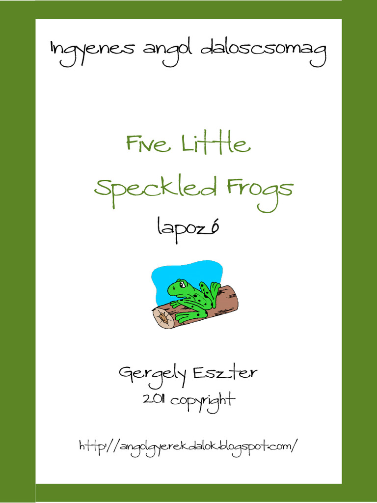Five Little Frogs Lapozo | PDF