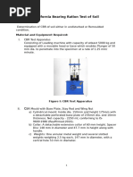 CBR Test Procedure and Equipment Guide | PDF | Soil Mechanics | Soil