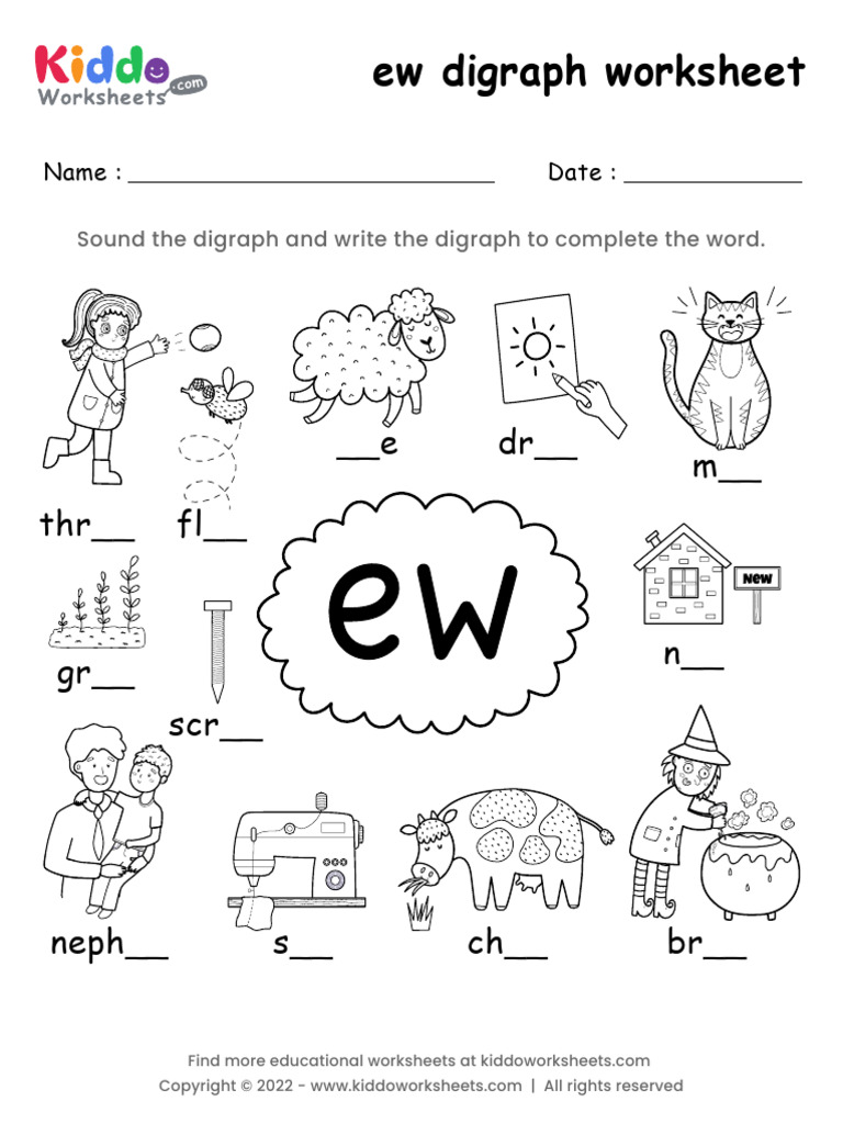 Ew Digraph Worksheet | PDF | Career & Growth | Language Arts & Discipline