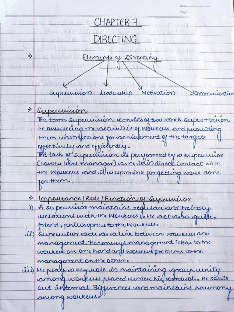 CH 7 - Directing | PDF