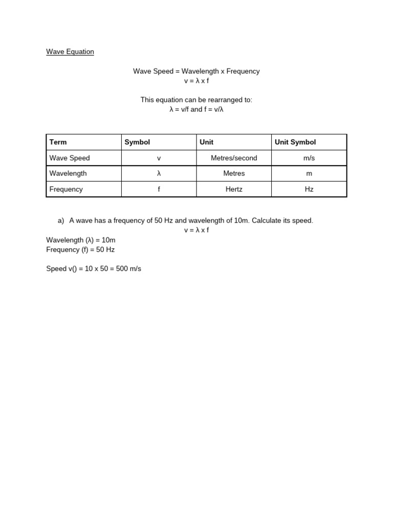 Wave Equation | PDF | Science & Mathematics