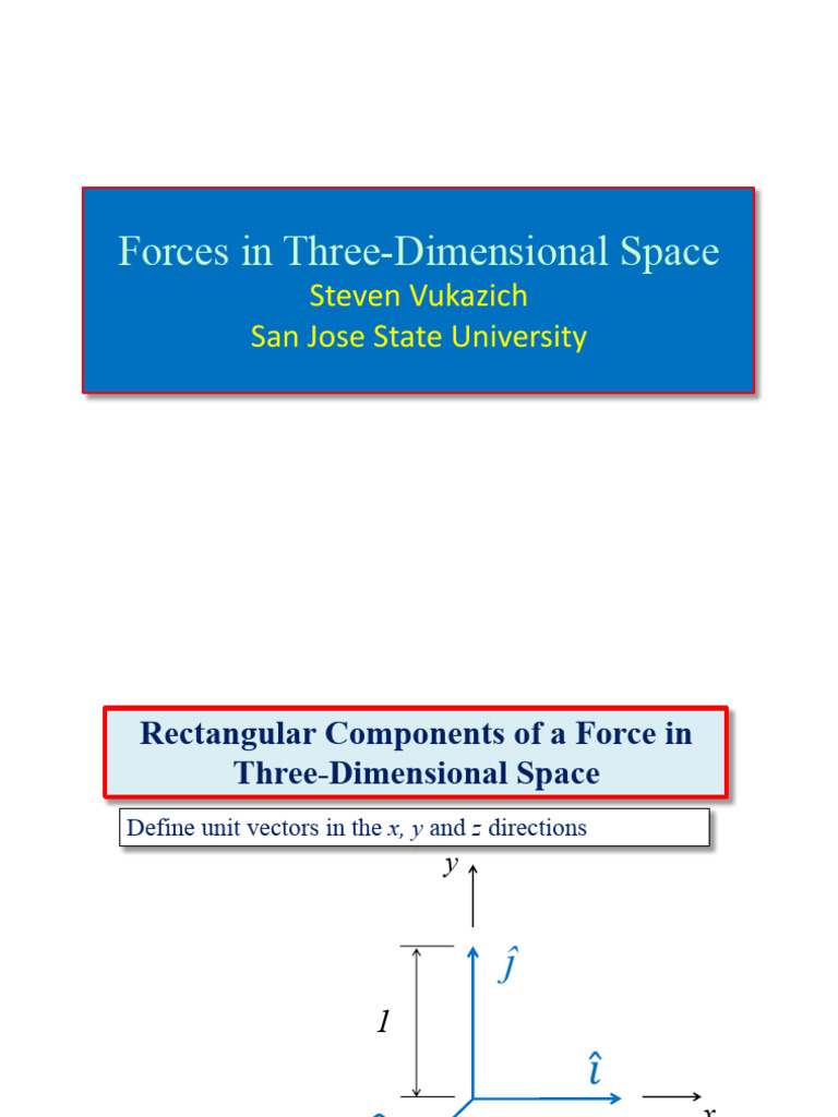 3D Force Components Explained | PDF | Euclidean Vector | Classical Geometry