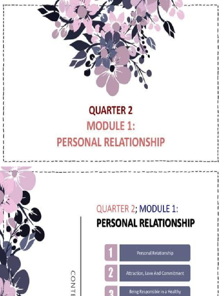 Lesson 1 Personal Relationship | PDF