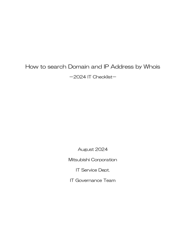 How To Search Domain and IP Address by Whois - Manual - v1.2 - ENG ...