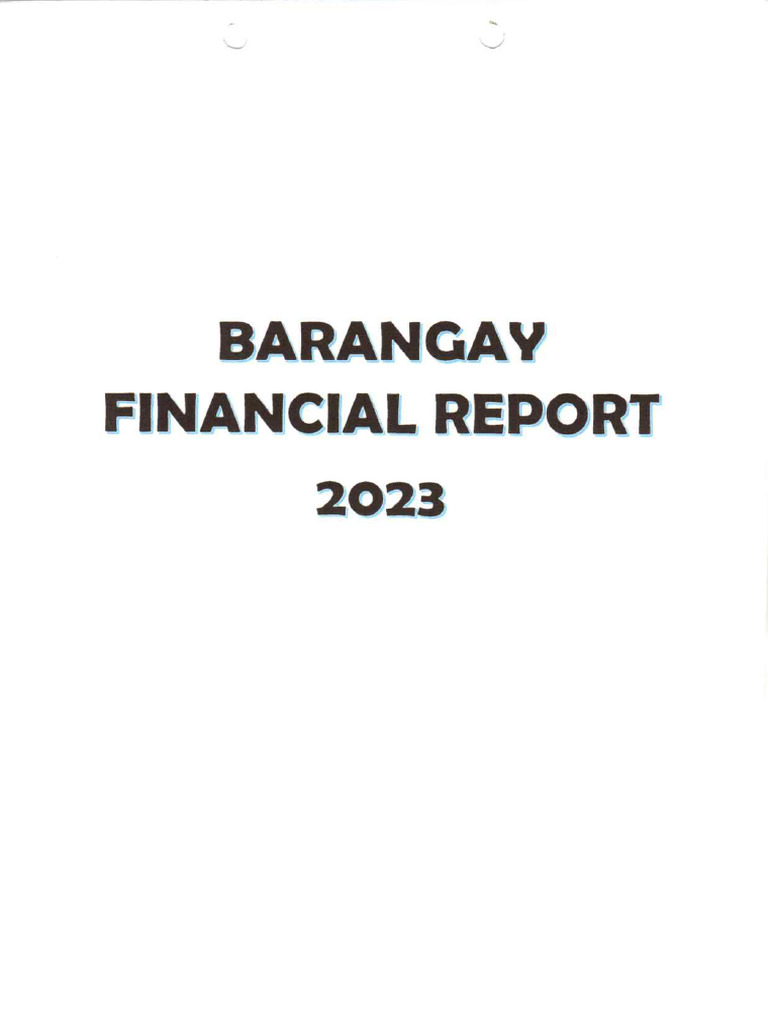 Barangay Financial Report 20220240723 - 03334074 | PDF