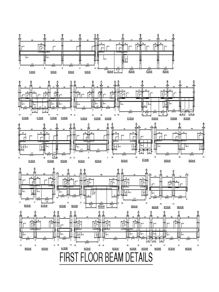 FIRST+FLOOR+BEAM+DETAILS | PDF