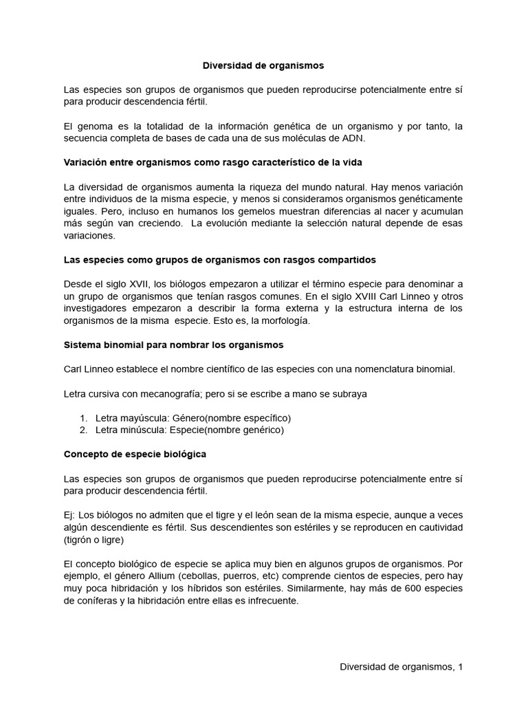 Tema 13. Diversidad de Organismos | PDF | Gene | Genoma