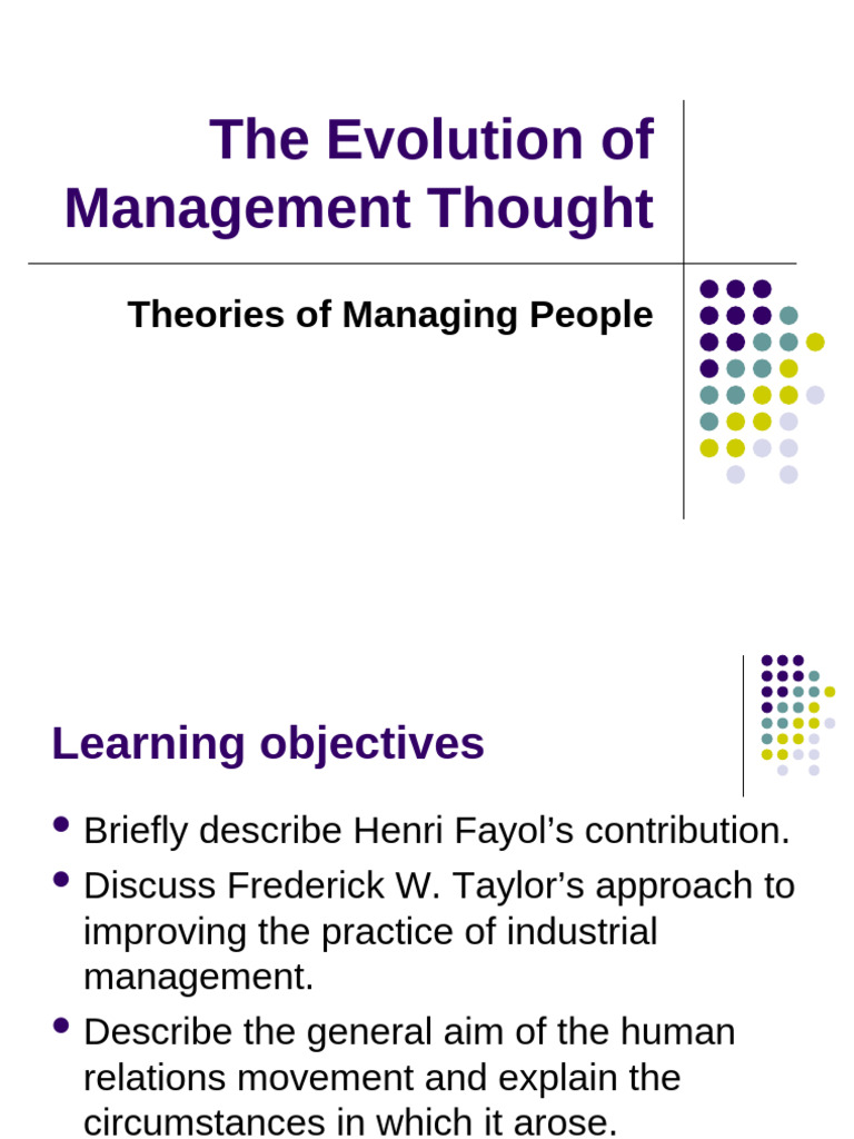 The Evolution of Management Thought | PDF | System | Systems Theory
