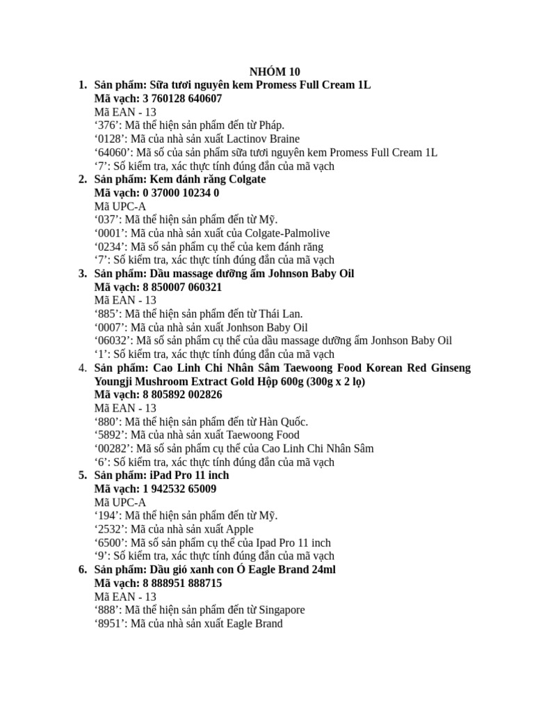 Mkt-Nhóm 10-Mã V CH | PDF