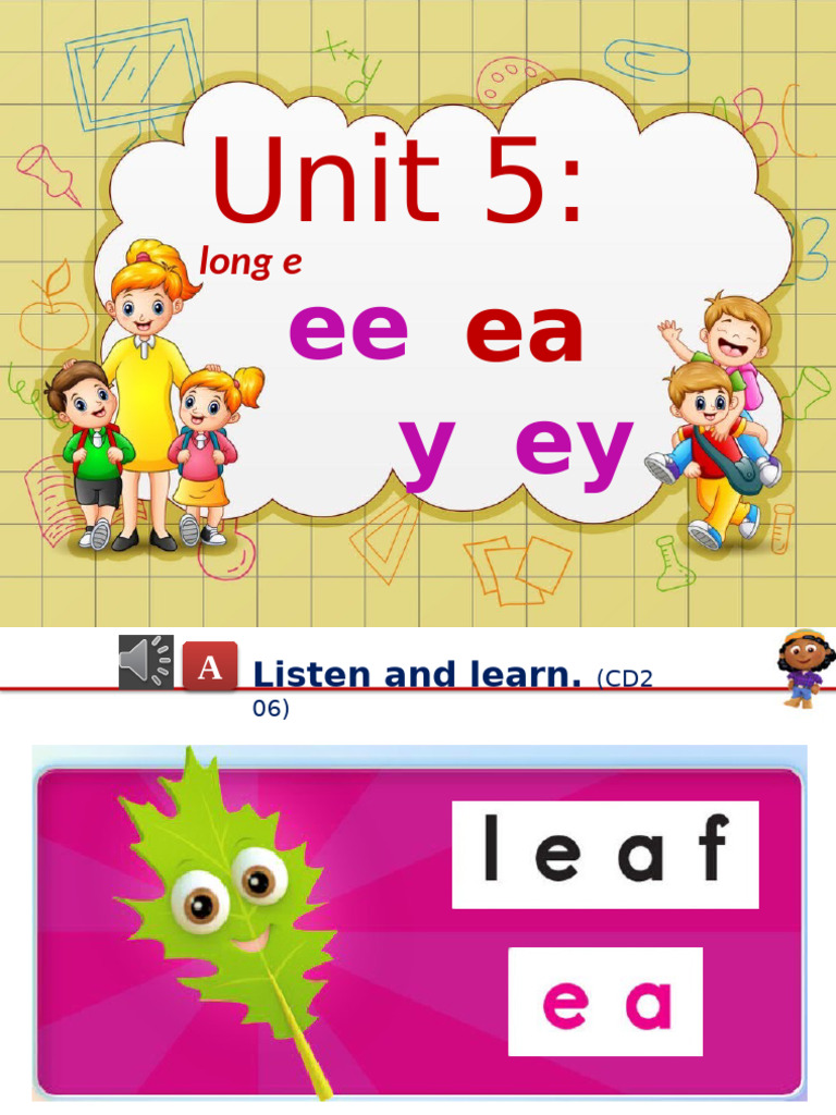 Unit 5 Long e Ea | PDF | Foreign Language Studies | Home & Garden