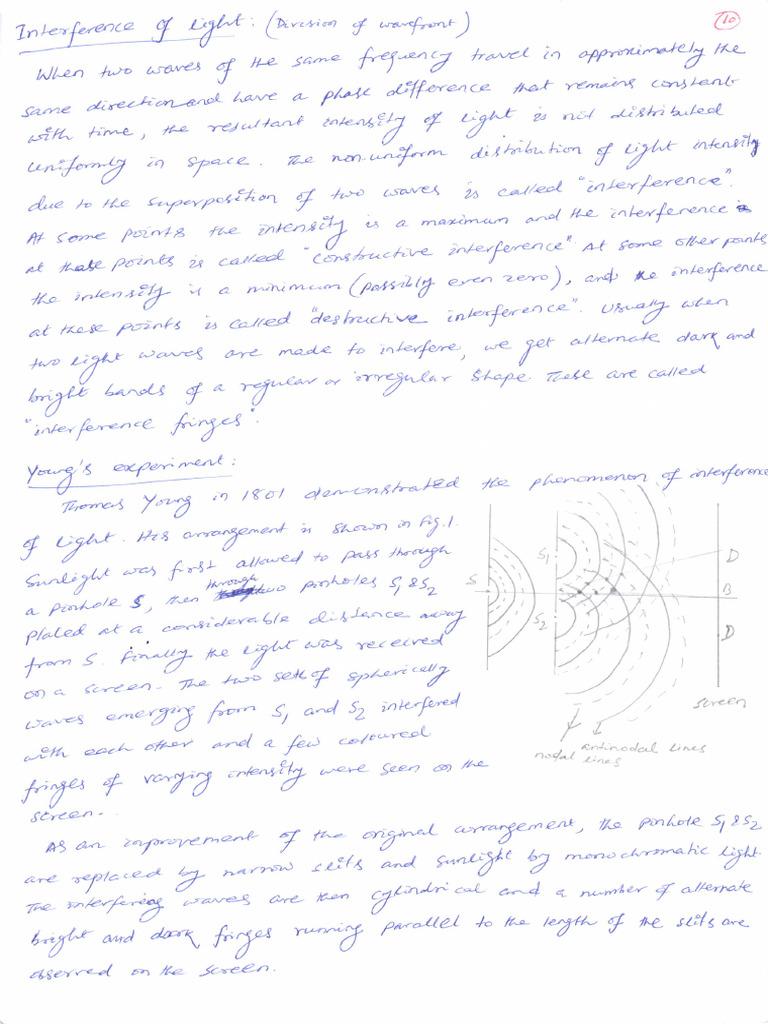 2a Interference Division of Waves YDSE StokesTreatment | PDF
