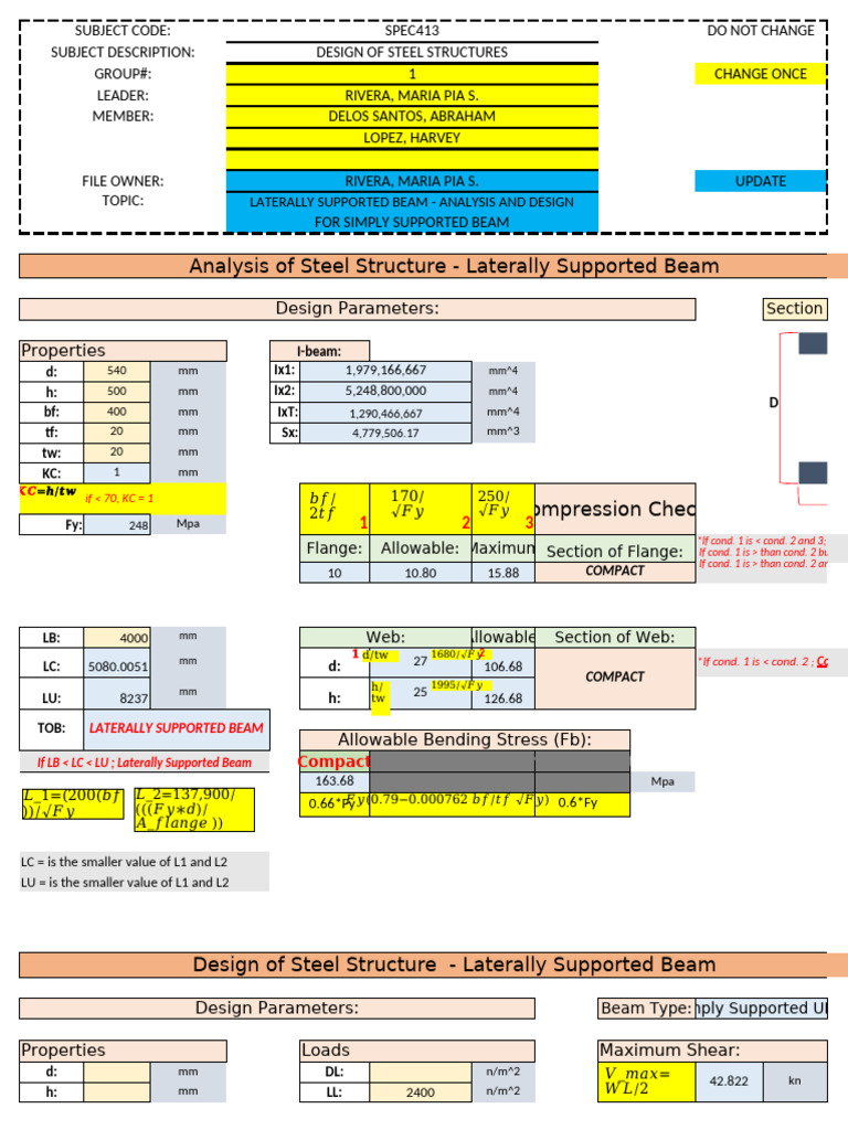 FINAL SPEC413 LSB-Design | PDF | Structural Engineering