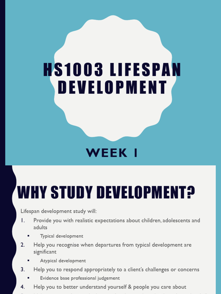 week 1 lecture | PDF | Learning | Developmental Psychology