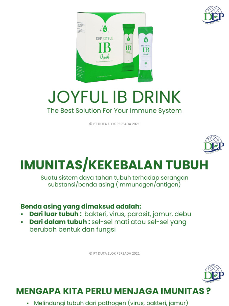 Ib Drink Presentation | PDF | Kesehatan Holistik