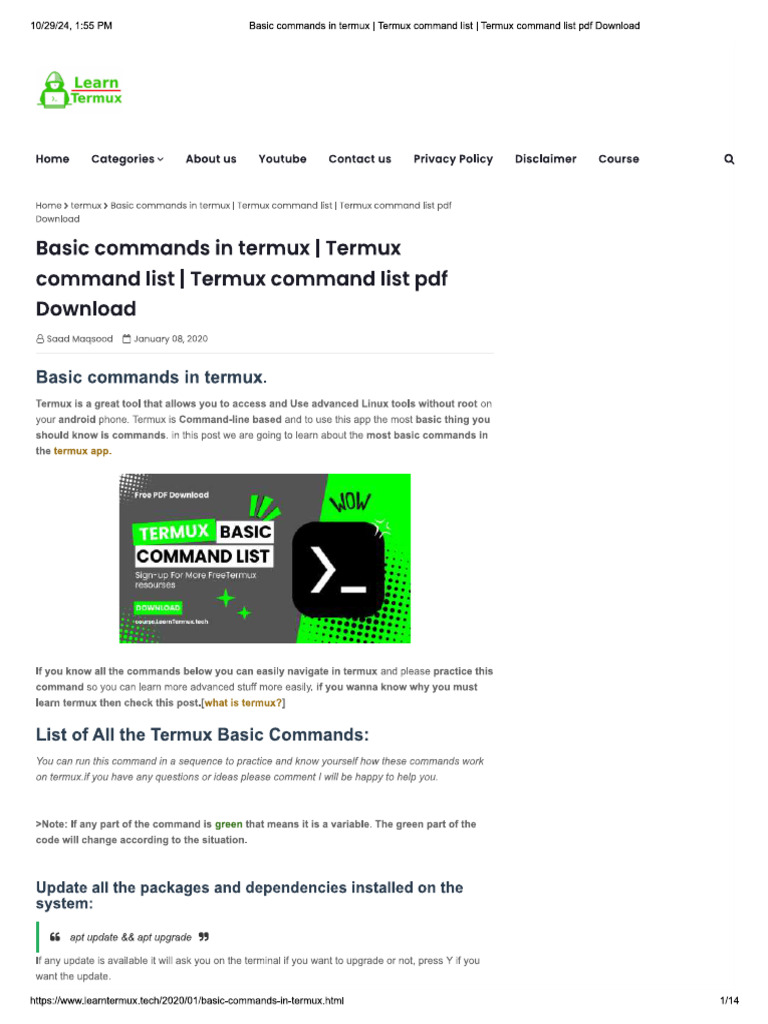 Termux Commands | PDF
