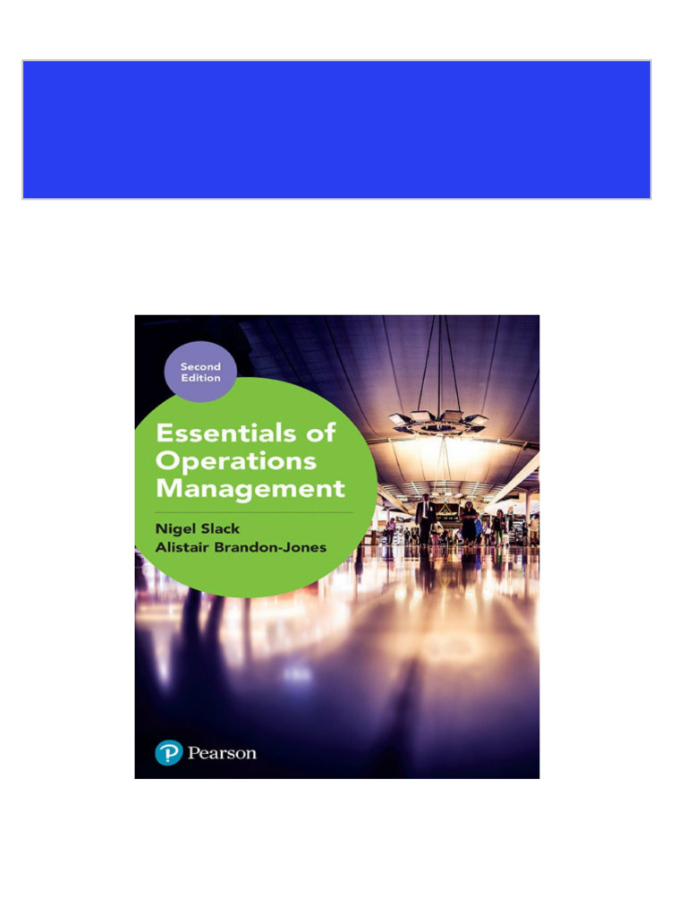Full Essentials of Operations Management 2nd Ebook All Chapters | PDF ...