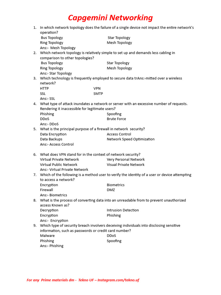 networking | PDF | Computer Network | Security