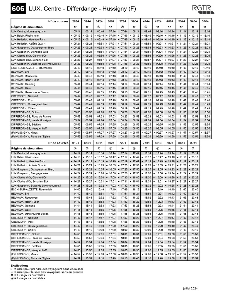 Circulation du bus 606 Differdange-Hussigny | PDF | Sports et loisirs | Art