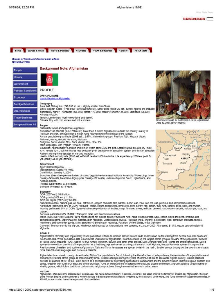 Afghanistan (11 - 08) | PDF | People's Democratic Party Of Afghanistan ...
