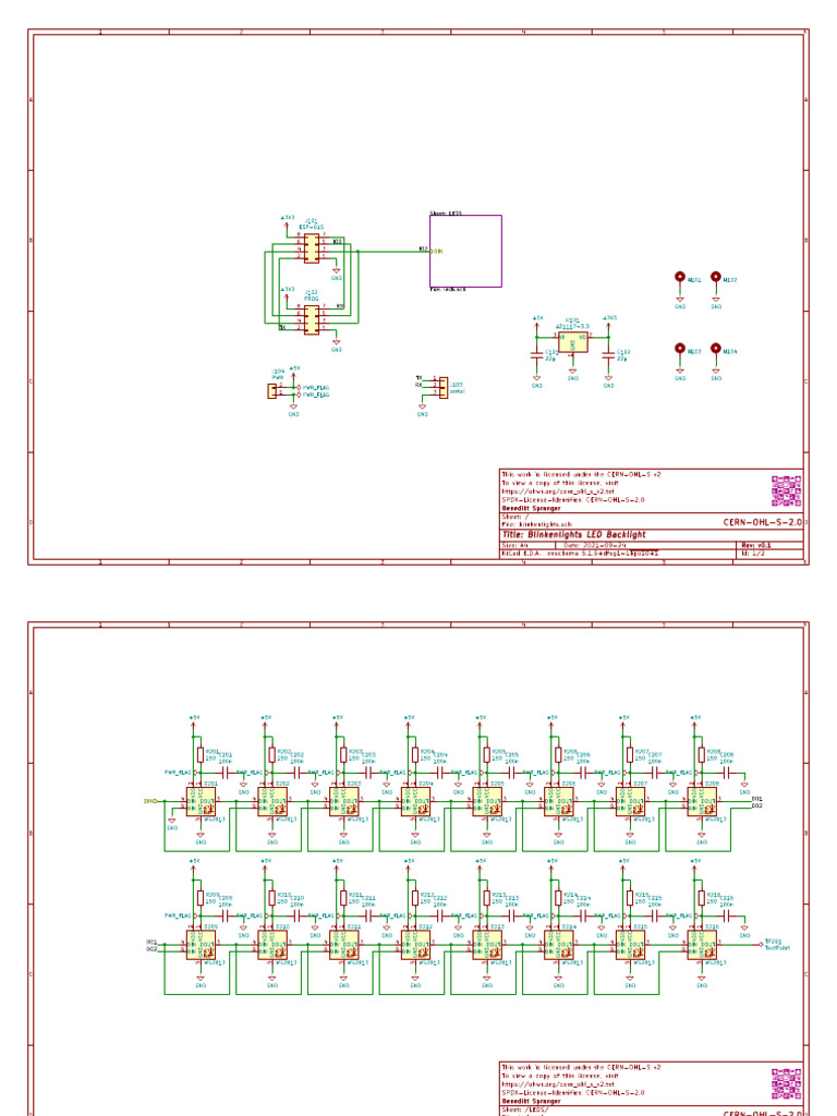 Blinkenlights-Schematic v0.1 | PDF | Components | Design