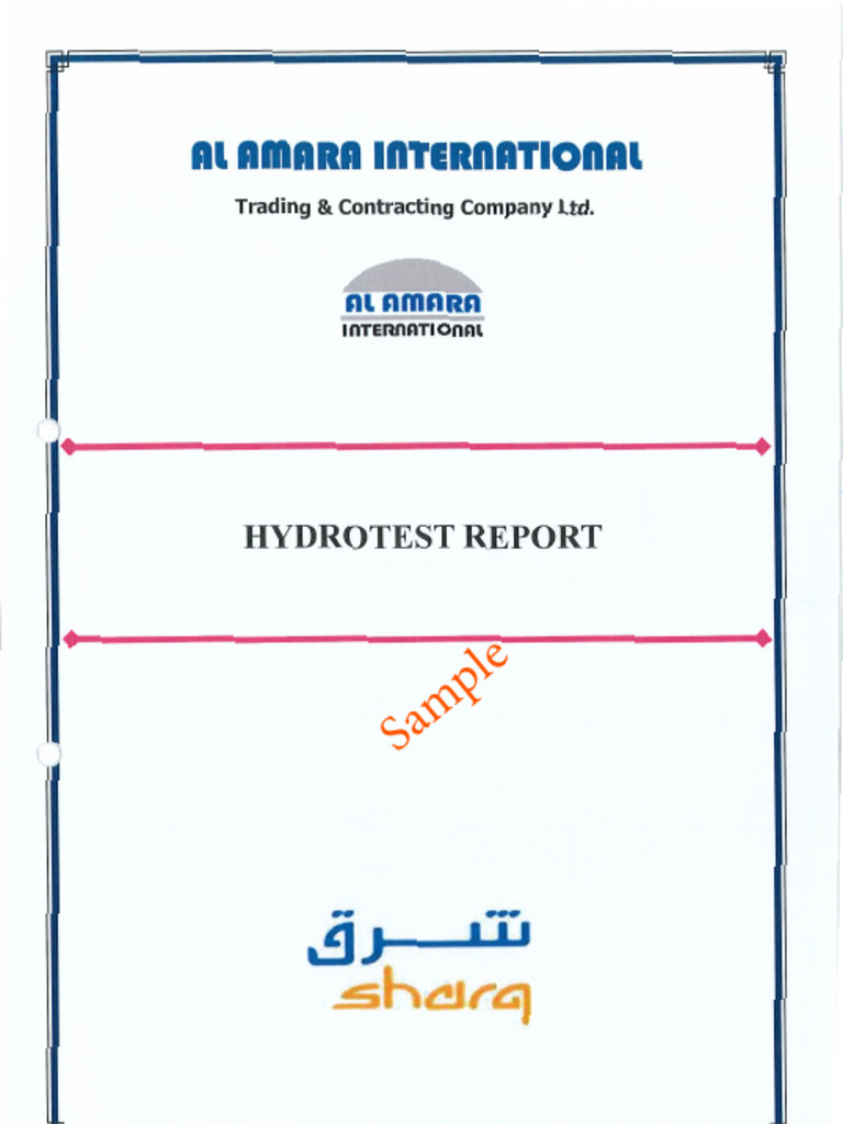 Sample Hydrotest Report | PDF