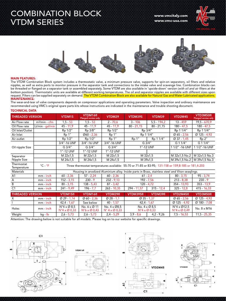 VTDM Unit Datasheet | PDF | Valve | Mechanical Engineering