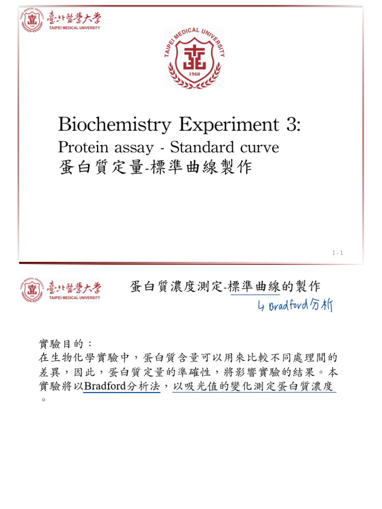 Exp3-Protein Assay - Standard Curve | PDF